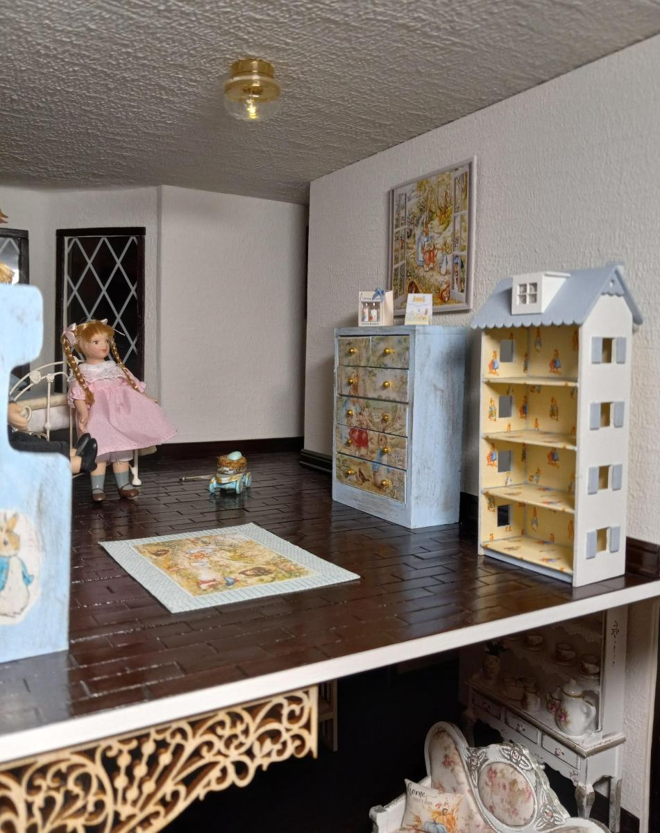 Harrison Dollhouse--Peter Rabbit Room - The Greenleaf Miniature Community